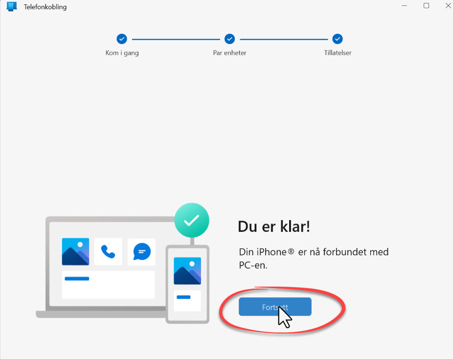 Hvordan koble sammen iPhone til PC i Windows 11